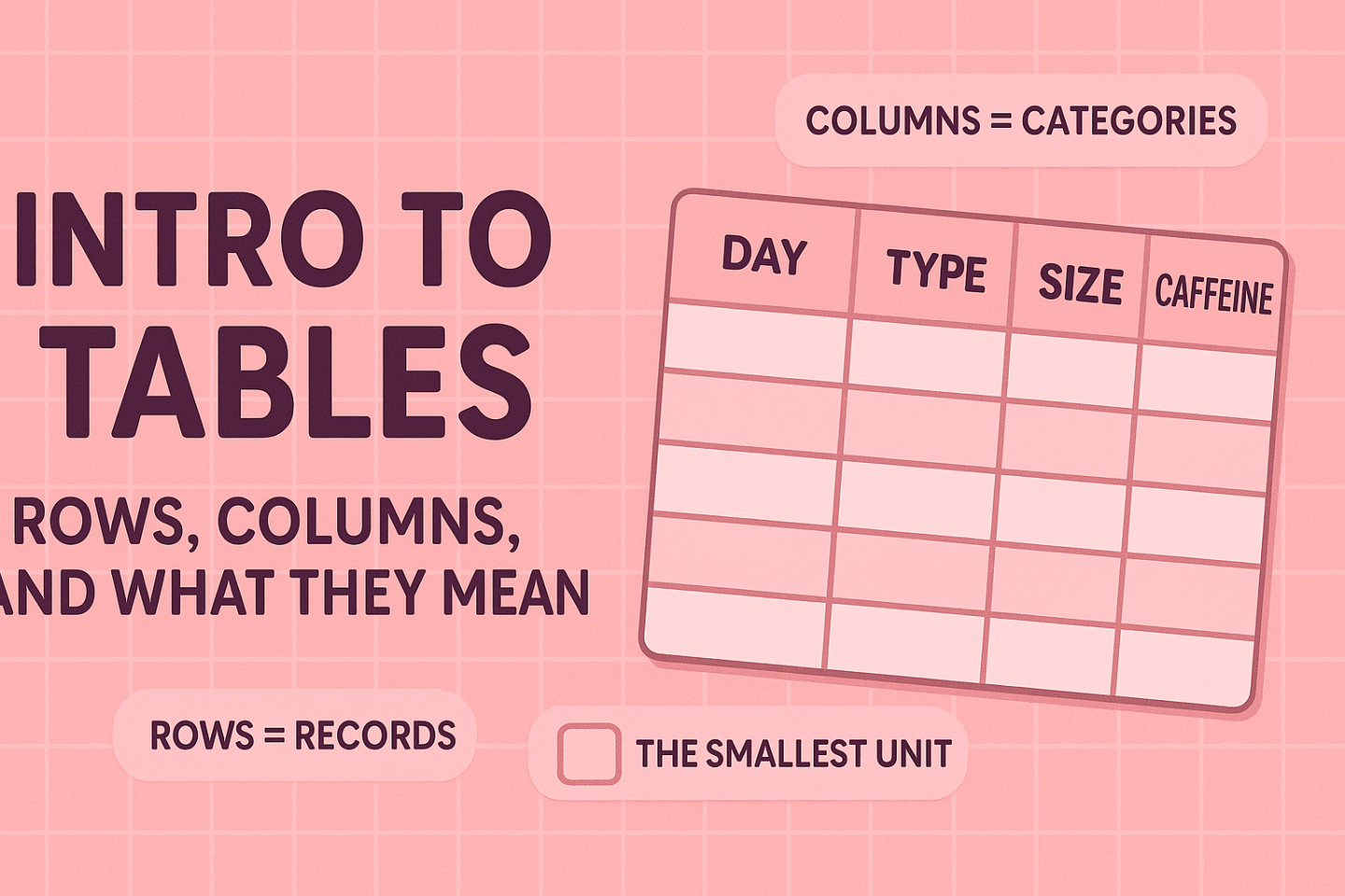 Intro to Tables: Rows, Columns, and What They Mean – Data For Humans
